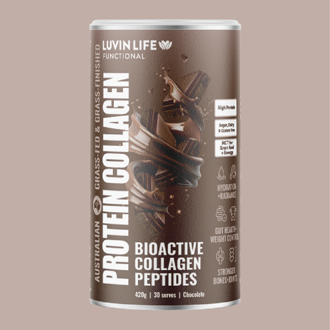 Luvin Life Collagen Peptides – Chocolate | Skin, Hair, Nails & Joints
