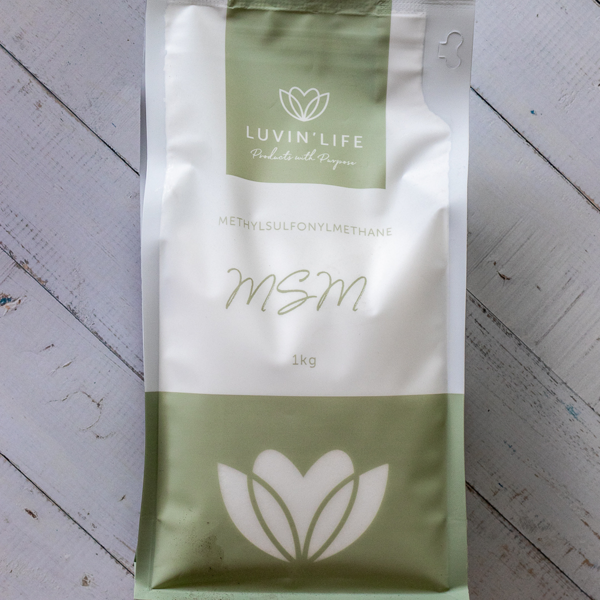 MSM (Methyl Sulphonyl Methane) Powder– Luvin Life | Products with Purpose