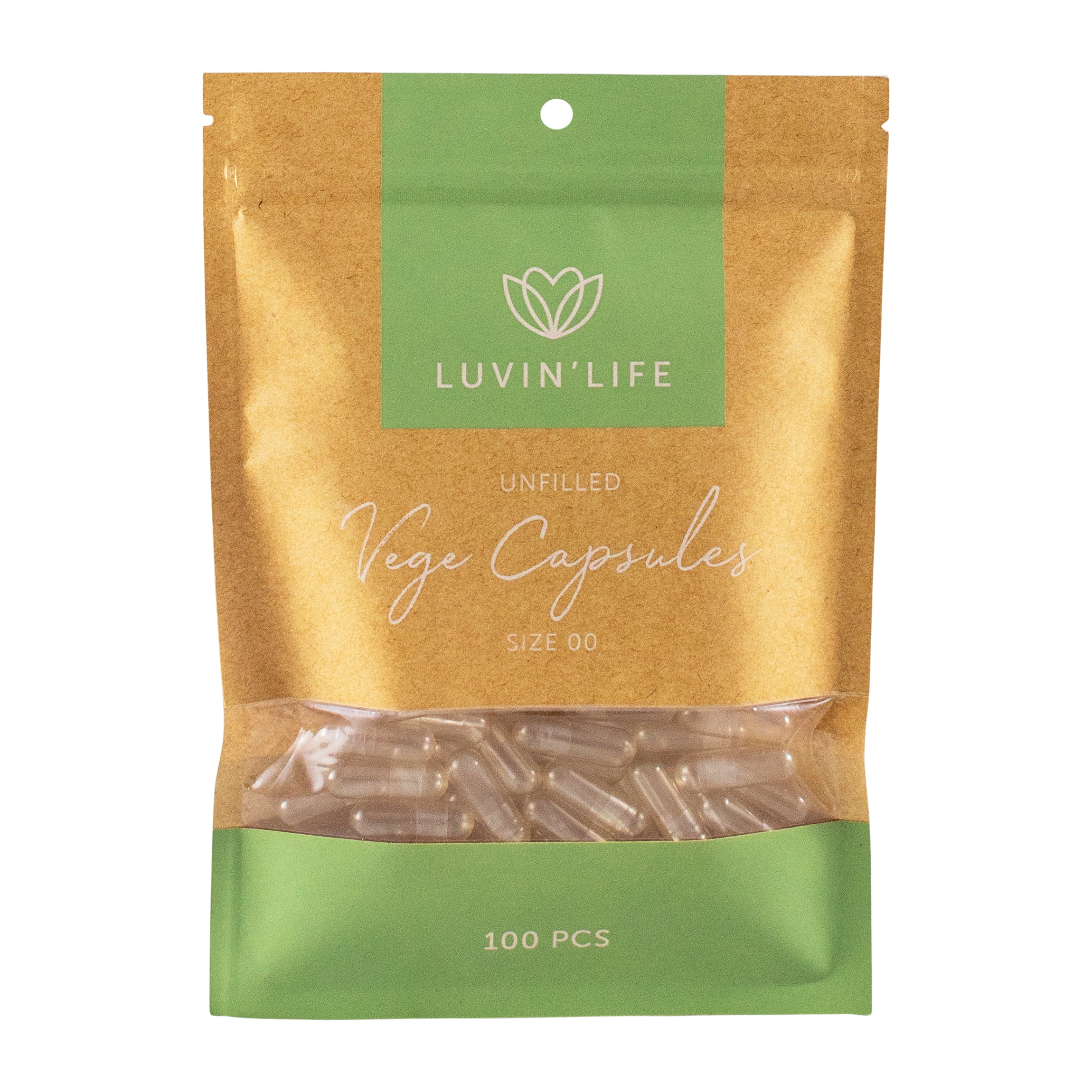 Unfilled Vege Capsules 100 pcs– Luvin Life